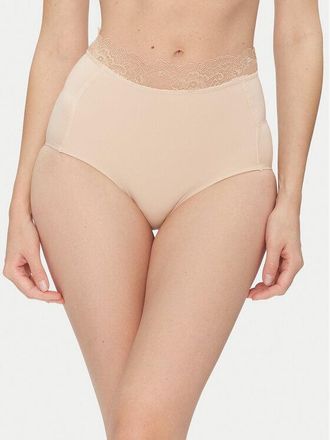Ysabel Mora Klassischer Damenslip mit hoher Taille 19061 Beige