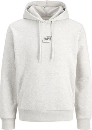 Jack & Jones Jjcorp Graphic Sweat Hood Noos, Melange Blanc, XXL Homme, Melange Blanc, XXL