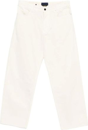 Stone Island Homme, Pantalons, Blanc, Taille: W32 Jeans Amples Cinq Poches