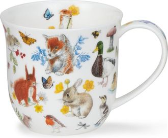 Dunoon Cumbrae Wildwood Fox 0,45 Liter Fein Knochenporzellan Becher