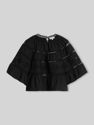Marc O'Polo Relaxed Fit Bluse aus reiner Baumwolle mit Lochstickerei