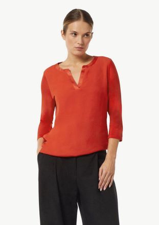 Comma 3/4-Arm-Shirt T-Shirt Langarmshirt im Fabricmix mit Tunika-Ausschnitt