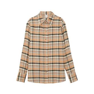 Ines De La Fressange Femme, Blouses et Chemises, Beige, Taille: 34 FR Maureen Plaid Shirt