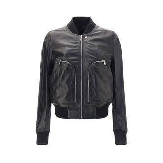 Rick Owens Bauhaus Flight Lederjacke - - Jackets - Herren - Schwarzk - L