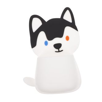 PartyKindom Silikon Zahnbürstenhalter Cartoon Husky Design Nagelfreies Aufbewahrungsregal Flexibel Wandhalterung Für Badezimmer Dekoration Und Kleine Gegenstände 