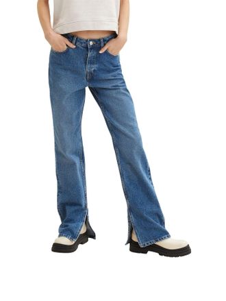 Tom Tailor Damen Emma Jeans mit Schlitz 1034169, 10120 - Used Dark Stone Blue Denim, 29