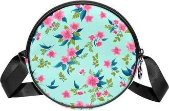 Generic Sac &agrave; bandouli&egrave;re rond pour femme, sac &agrave; bandouli&egrave;re avec fermeture &eacute;clair, bretelles r&eacute;glables, sac &agrave; main rond d&eacute;contract&eacute; pour femmes et filles