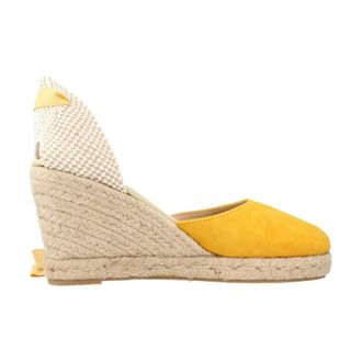 Clara Duran Sandales compens&eacute;es en daim - Femme - Chaussures - Jaune - Taille: 40 EU
