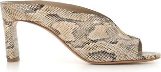 Del Carlo DEL Carlo, Femme, Chaussures, Multicolore, Taille: 38 1/2 EU Mule en cuir souple effet python