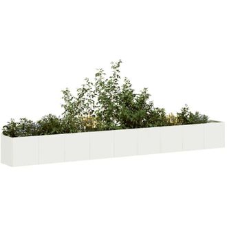 vidaXL Vidaxl - Jardini&egrave;re blanc 360x40x40 cm acier lamin&eacute; &agrave; froid