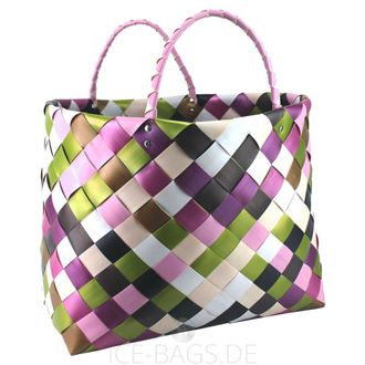 Witzgall Korbwaren WORLD OF BASKETS ICE-BAG XXL Shopper 5006-39 Big City - original, wei&szlig;, lila, gr&uuml;n