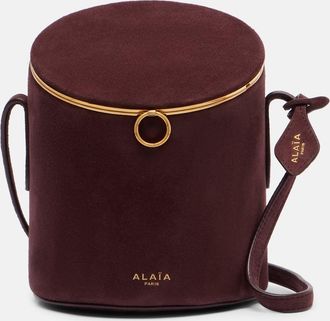 Alaia Alaïa Bucket Bag La Canette Small aus Veloursleder
