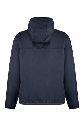 K-Way Mens Claude Hooded Nylon Jacket Blue Polyamide Raincoats Coat