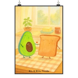 Mr. & Mrs. Panda Bild Avocado Toast Design DIN A4 - Geschenk, Plakat, Hochzeit, Freundin, drucke, Poster, Jahrestag, wanddeko, Liebe, kunstdruck