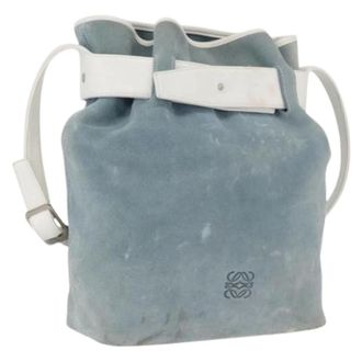Loewe Sac bandouli&egrave;re en daim Pre-owned - Femme - Pre-owned - Bleu - Taille: ONE Size