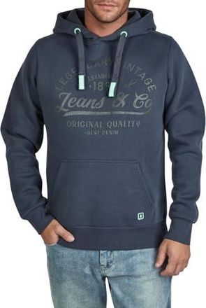 Riverso RIVArmin Sweat &agrave; capuche pour homme Coupe droite Imprim&eacute; beige vert gris bleu marine noir S M L XL XXL 3XL 4XL 5XL, Bleu marine/anthracite/gris turquo