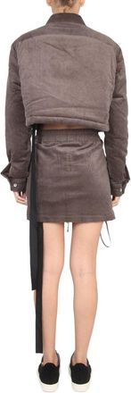 Rick Owens Cropped Classic Collar Jacket - Gray