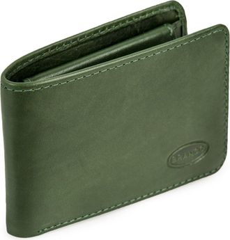 Branco Kleine Geldb&ouml;rse, Mini Portemonnaie Gr&ouml;&szlig;e XS, Echt-Leder, f&uuml;r Damen und Herren, J&auml;ger-Gr&uuml;n, 12022