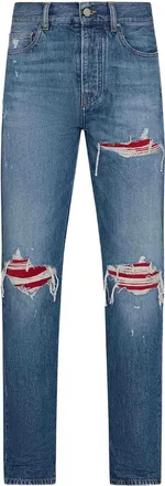 Amiri Distressed Ripped-knees Denim Jeans