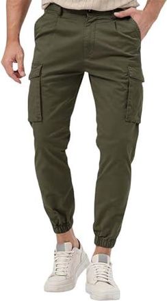 Generic Pantalon chino pour homme - Couleur unie - Pantalon de jogging baggy - Taille &eacute;lastique - Pantalon chino respirant - Pantalon de travail stretch avec 