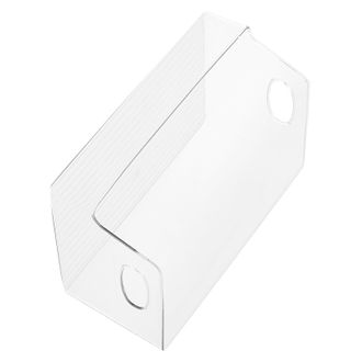 NUOBESTY Transparenter Aufbewahrungsbeh&auml;lter 34X215X15cm aus Dickem Kunststoff Organizer Kasten f&uuml;r B&uuml;cher und K&uuml;chen und Schrankorganisation