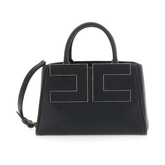 Elisabetta Franchi Handtasche aus genarbtem Kunstleder - - Bags - Damen - Schwarzk - ONE SIZE