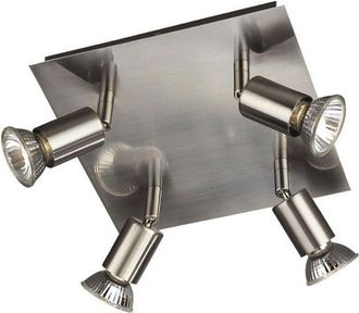 Philips Spot de plafond Carrea 4 lumi&egrave;res en acier inoxydable - 5503417PN