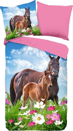 Good Morning Wendebettw&auml;sche Dora Renforc&eacute; rosa Gr&ouml;&szlig;e 1x 135x200 cm + 1x 80x80 cm