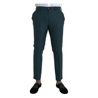 Dolce & Gabbana Dunkelgr&uuml;ne Wollanzughose - - Trousers - Herren - Gr&uuml;n - M