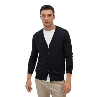 Barba Button Cardigan - - Knitwear - Herren - Schwarzk - S