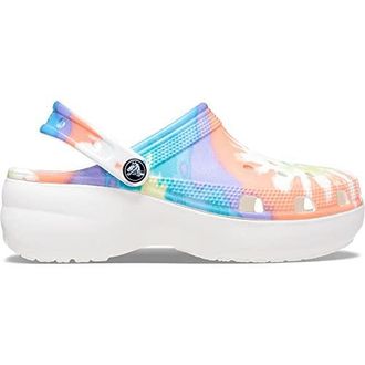 Crocs Sabots Classiques &agrave; Plateforme tie Dye pour Femme Oxygen/Multi - 41-42