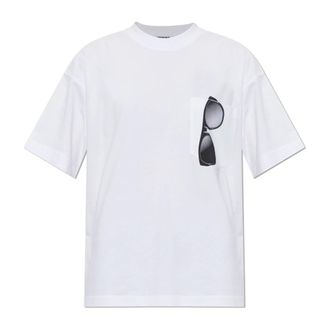 Moschino T-Shirt mit Tasche - - Tops - Damen - Wei&szlig; - XS