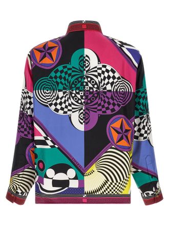 Versace Womens Multicolor Silk Blouse
