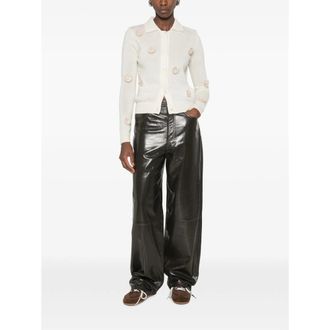 Stine Goya Snail-Motif Wool-Cashmere Cardigan - White