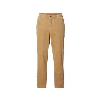 Selected Pantalon velours c&ocirc;tel&eacute; en coton m&eacute;lang&eacute;