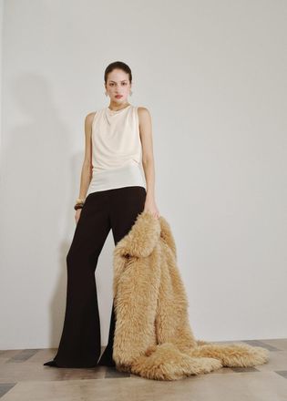 Mango Drapiertes Top mit Metalldetail ecru - Damen - S - MANGO