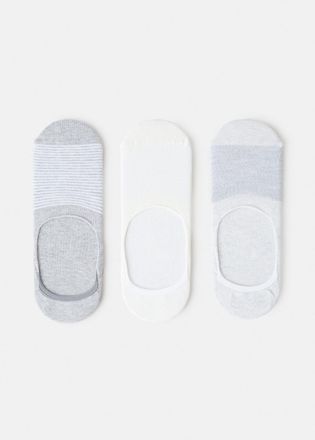 Mango Pack mit 3 Paar No-Show-Socken hellgrau meliert - Herren - 40-42 - MANGO MAN