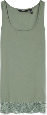 Vero Moda Damen Vmmaxi My Lace Long Tank JRS Noos, Laurel Wreath, Small