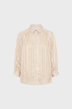 Gerard Darel Chemise fluide &agrave; rayures et jacquard - CRINA - Naturel