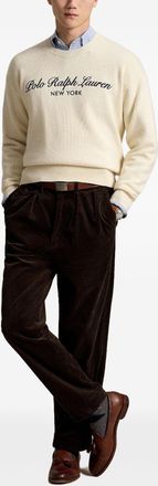 Polo Ralph Lauren Wool Blend Crew Neck Sweater - Cream