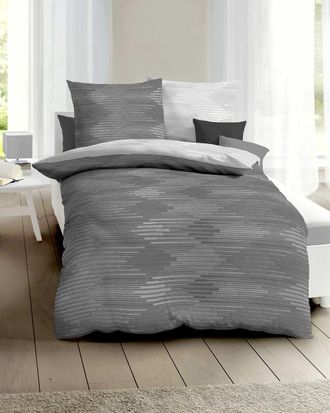 Kaeppel Original Bettw&auml;sche mit zeitlos modischen Motiven, Verschiedene Modelle und Qualit&auml;ten zur Auswahl (Ikat, Einzelbett Komfortgr&ouml;&szlig;e 140x220 | 70x90)