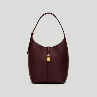 DeMellier The Siena Bucket Grain fin bordeaux DeMellier