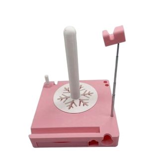 Generic Tragbarer, multifunktionaler H&auml;kel-Caddy, Garn-Organizer, Spulenbox mit abnehmbarem Spinnerhalter und Telefonst&auml;nder(Pink)