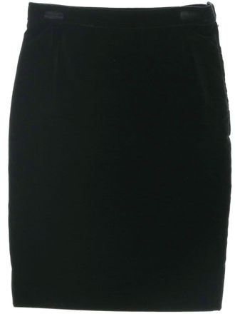 Saint Laurent jupe en velours (années 1970) - Noir