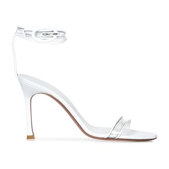 Amina Muaddi Wei&szlig;e Sandalen Elegant PVC Leder - - Shoes - Damen - Wei&szlig; - 37 EU