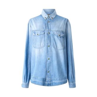 Roberto Cavalli Denim Jewel Button Hemd - - Shirts - Herren - Blau - M