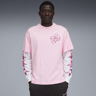 Puma LaFranc&eacute; HEEM Rosa Langarmshirt Herren, Kleidung, L