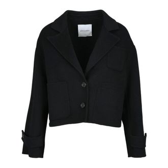 Ermanno Scervino Femme, Vestes, Noir, Taille: 38 FR Veste Bolerino en Laine avec Boutons