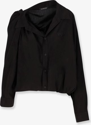 Balenciaga One shoulder lyocell shirt - BALENCIAGA - gender_Woman