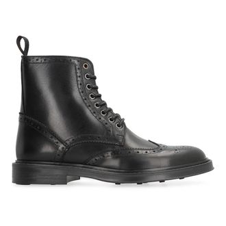Bruno Magli Klassische Leder Schn&uuml;rstiefel - - Shoes - Herren - Schwarzk - 40 EU